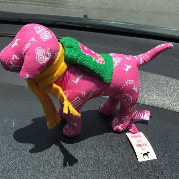 PINK Victoria's Secret | Accessories | Vintage Vs Pink Dog Plush With ...